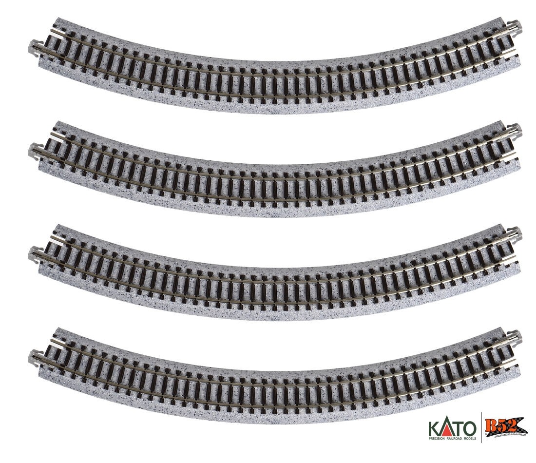 Kato N - Trilho Curva R282-45: 20-110 - Curvas N - Unitrack - Trilhos Unitrack - N Scale - Kato ...