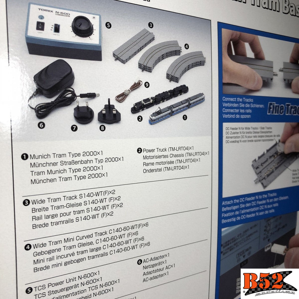 TOMYTEC - VLT German Tram Set, Oval com Power: 93014 - B52 Online