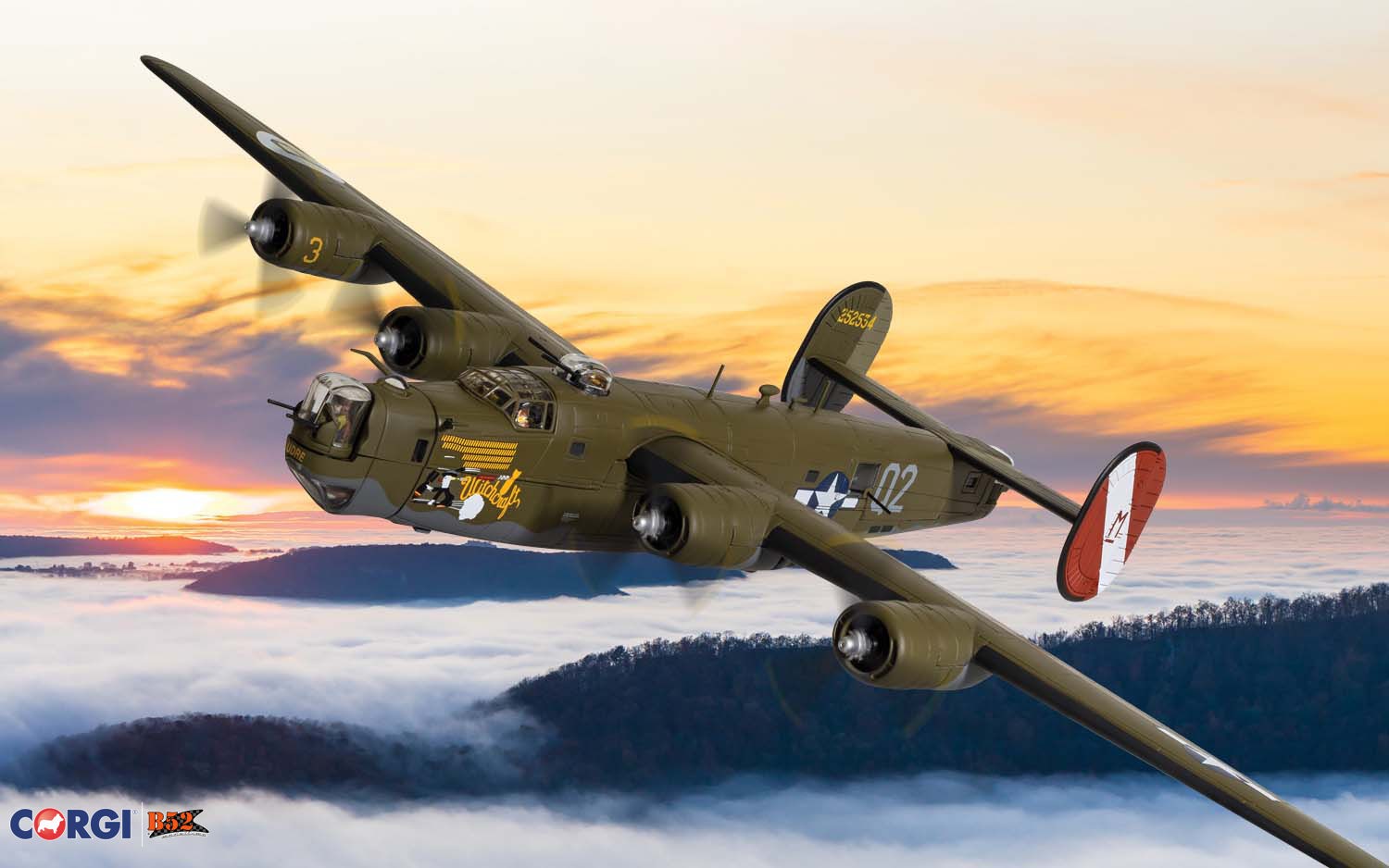 Corgi - Consolidated B-24H-15-FO Liberator "Witchcraft": AA34019 - B52 ...