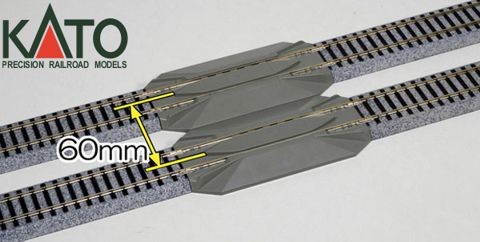 Kato HO - Trilho Reta "Road Crossing + Rerailer Track" S123: 2-142 ...