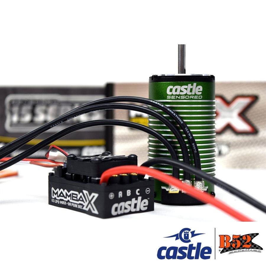 Castle - Mamba X, ESC + Motor Sensored 1515-2200Kv - 1/8: 010-0155-05 - B52 Online