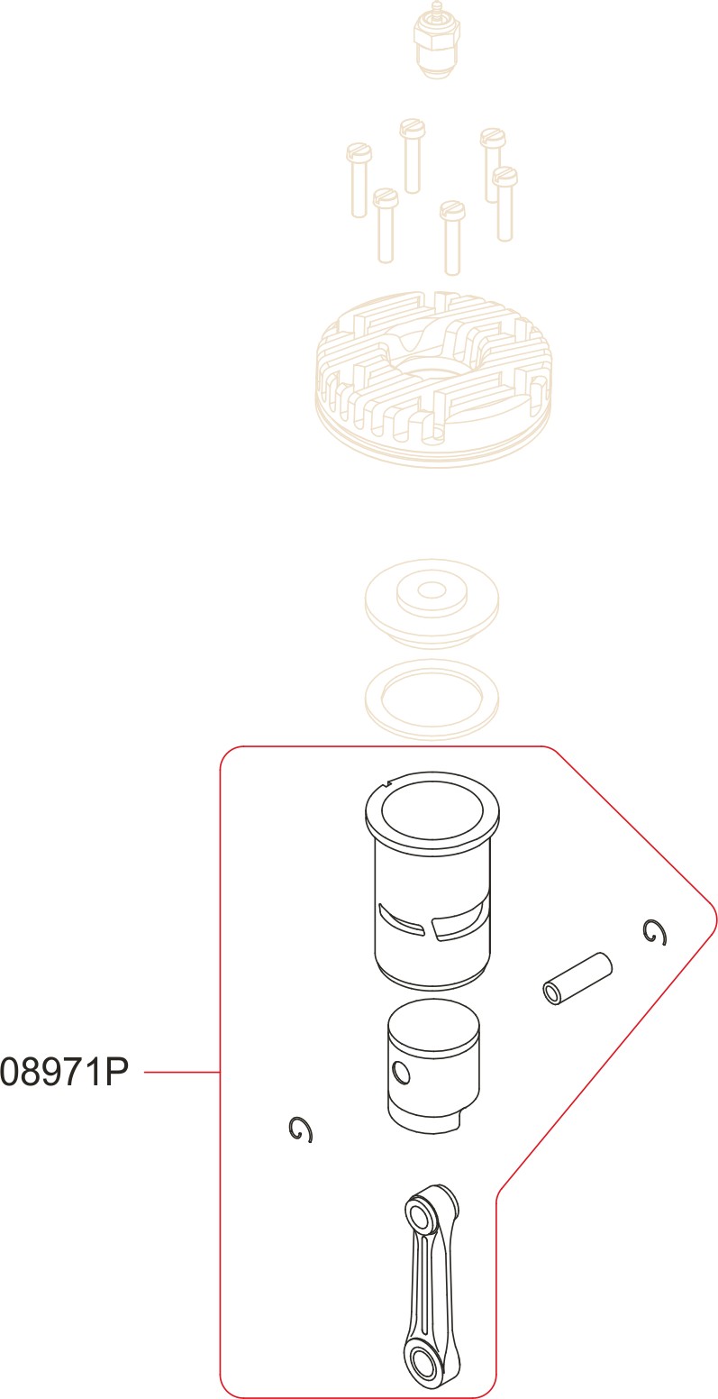 Novarossi - Pylon - Kit Cilindro/Pistão/Biela: RX-08971P - B52 Online