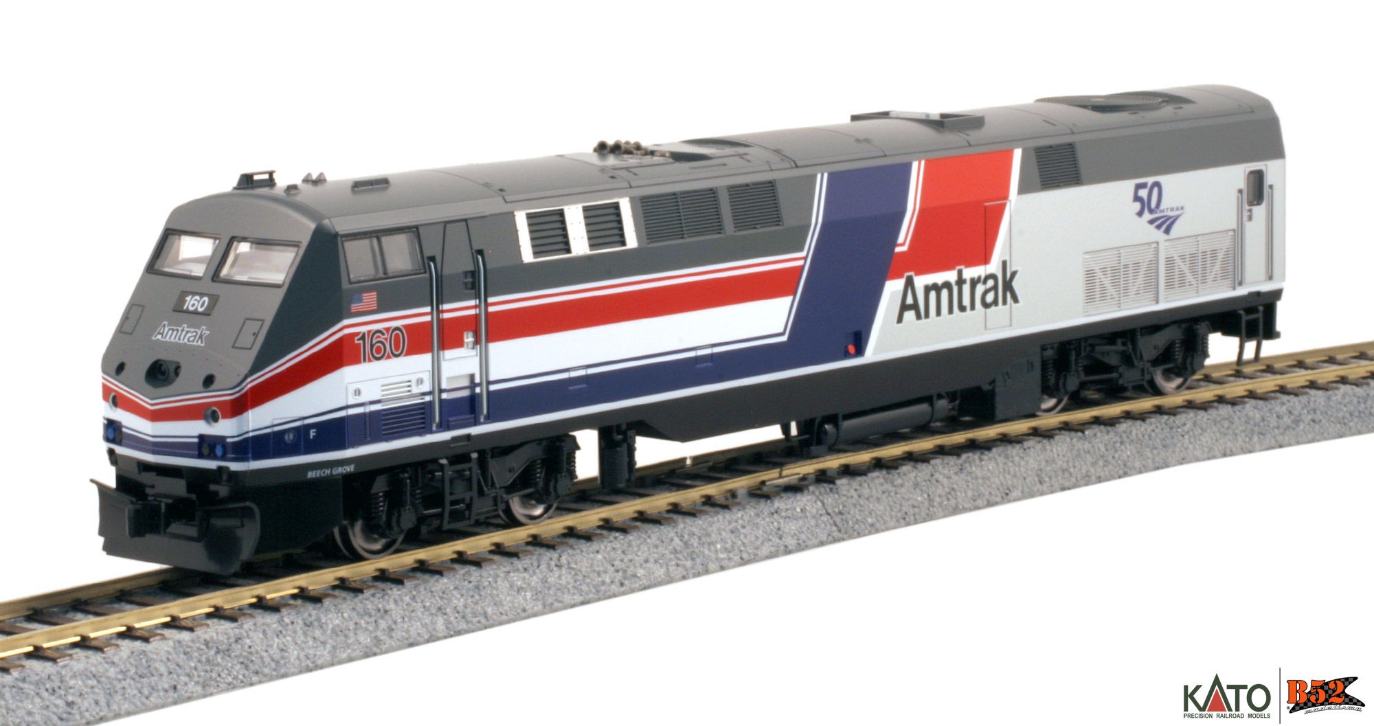 Kato HO - Locomotiva GE P42 "Genesis" Amtrak #160, 50 Anos: 37-6116 - B52 Online