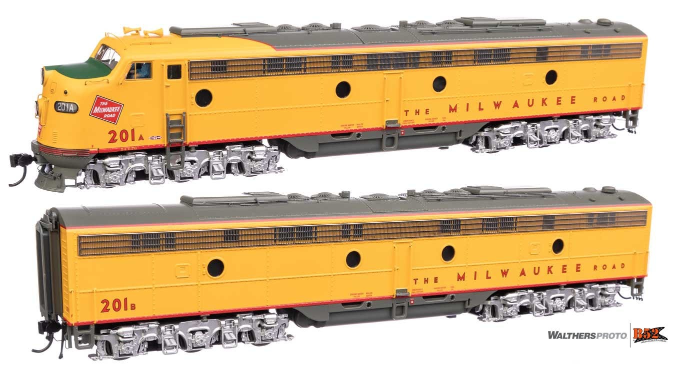Walthers HO - EMD E9A-B, Milwaukee Road #201A-B - San Francisco: 920-49950 - B52 Online