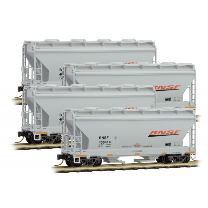 Micro-Trains N - Vagões Hopper, BNSF - Set com 4 - B52 Online