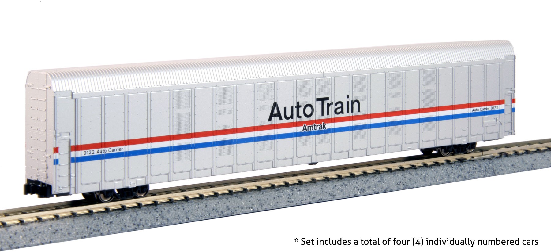 Kato N - Amtrak Autorack "Auto Train" Phase III, 4 Car Set #2: 106-5508 ...