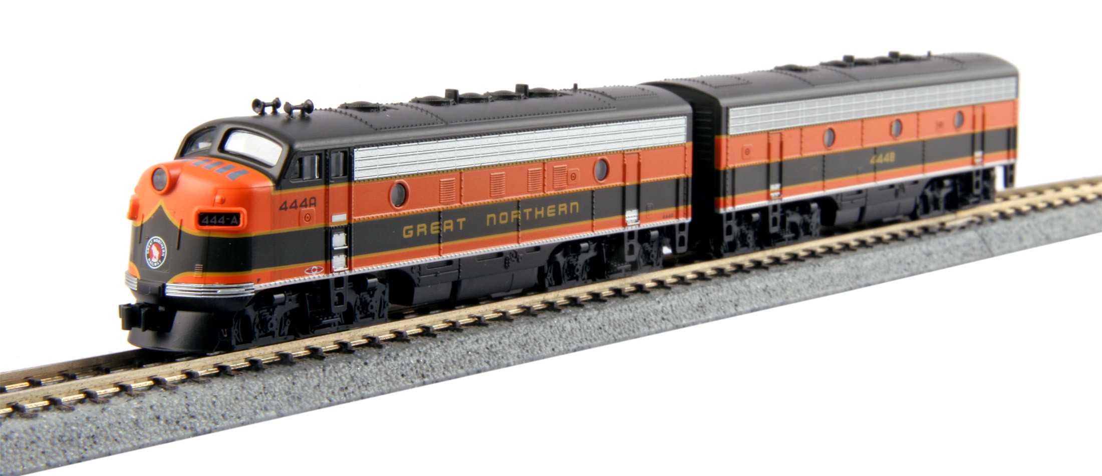 Kato N - Locomotivas F7A + F7B, Great Northern #444A + #444B: 106-0420 ...