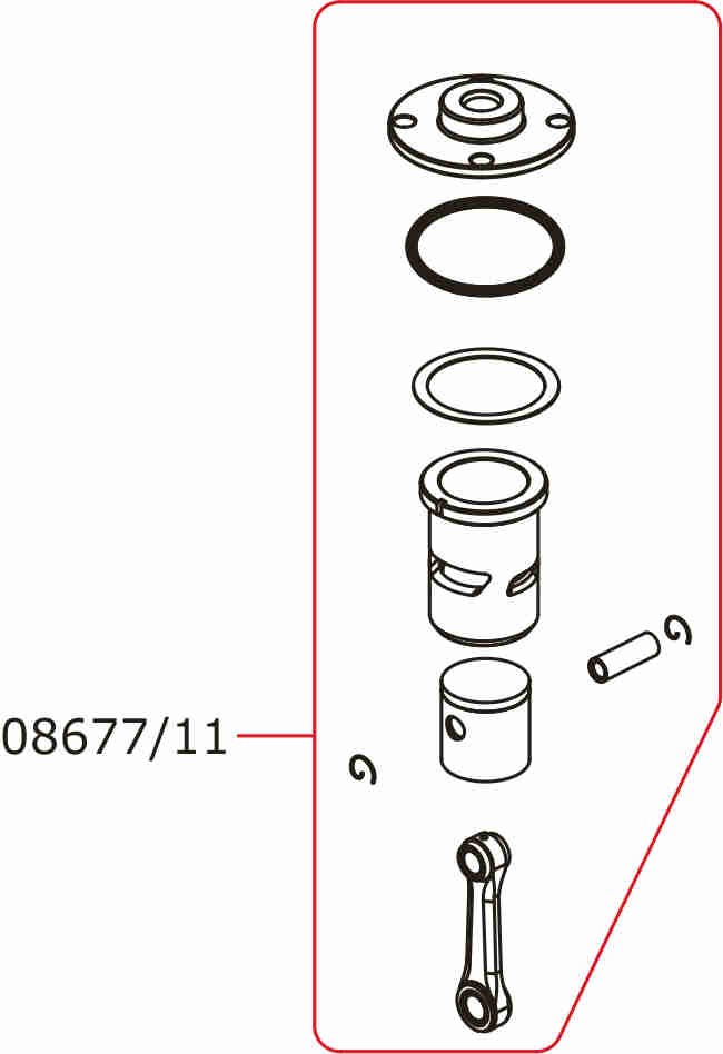 Novarossi - Kit Cilindro/Pistão/Biela, 2,1cc: NV-08677/11 - B52 Online