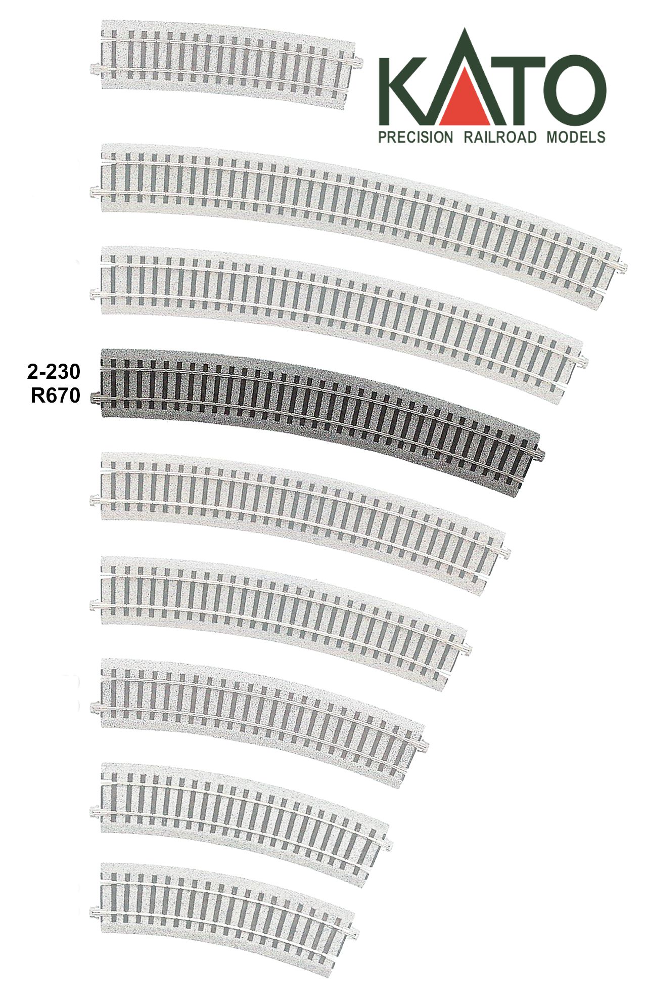 Kato HO - Trilho Curva R670-22,5°: 2-230 - B52 Online